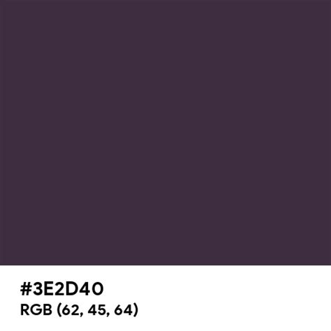 Eggplant Color Hex Code Is 3e2d40