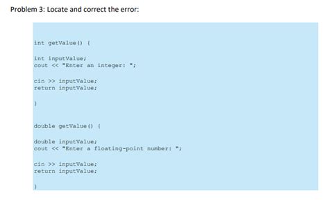 Solved Problem 3 Locate And Correct The Error Int