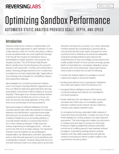optimizing sandbox performance