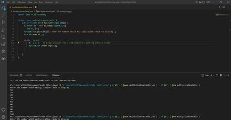 Java Program To Generate Multiplication Table Of The Input Number