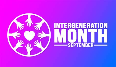 세대 간 달은 매년 9월에 기념됩니다 휴일 개념입니다 배경 배너 카드 포스터 플래카드 표준 색상의 독특한 모양으로 디자인된 템플릿입니다 2024년에 대한 스톡 벡터 아트 및
