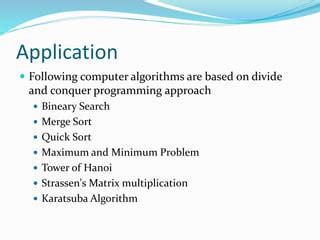 Divide And Conquer Algorithm PPT