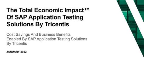 Forrester Webinar On Tricentis Testing Solutions For Sap