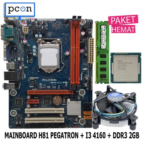 Jual Mainboard Lga 1150 H81 Pegatron Dan Processor I3 4160 Ram 2gb Free Fan Shopee Indonesia