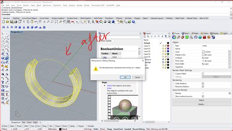 BooleanUnion Error Rhino For Windows McNeel Forum