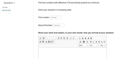 Solved First Number Second Number Show Your Work And