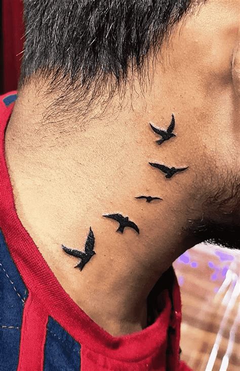 Neck Tattoo Design Images Neck Ink Design Ideas Back Ear Tattoo Front Neck Tattoo Bird