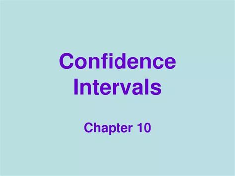 PPT Confidence Intervals PowerPoint Presentation Free Download ID