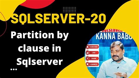 Partition By Clause In Sql 20kannababu Youtube