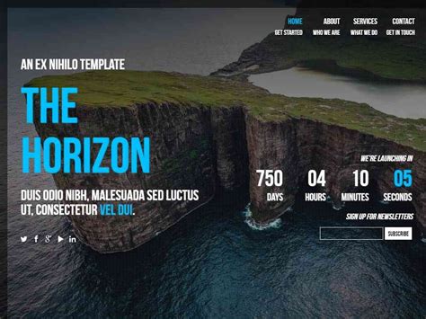 The Horizon Skeleton Заглушка Шаблоны Bootstrap BootstrapТема