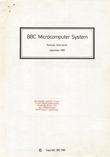 Bbc Microcomputer System Technical Description British Broadcasting