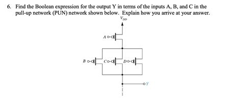 Solved Find The Boolean Expression For The Output Y In Terms