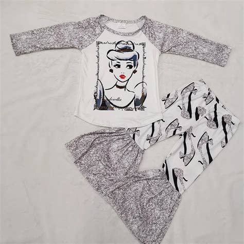 Одежда для маленьких девочек топы для девочек и расклешенные штаны детская одежда из молочного