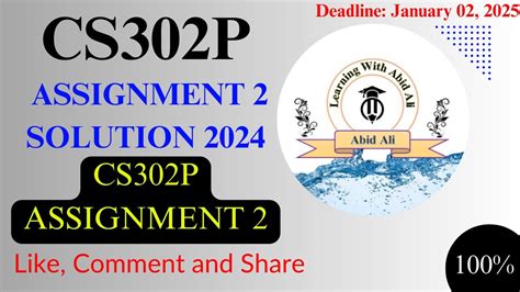 Cs302p Assignment 2 Cs302p Assignment 2 Solution 2024 Cs302p