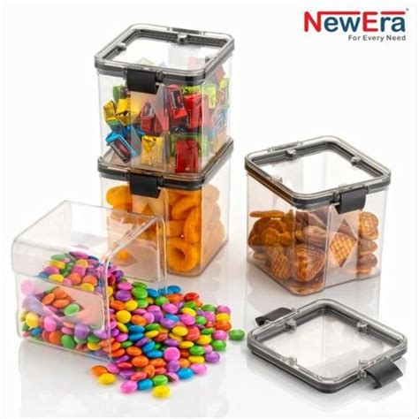 Plastic Locked Airtight Square Food Storage Container Set 700 Ml Type Non Disposable At Rs 137