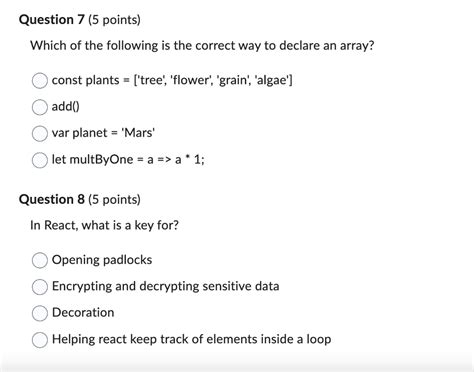 Solved Question 7 5 ﻿points ﻿which Of The Following Is The