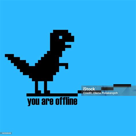 픽셀 공룡 오류 아이콘 게임 브라우저 오프라인 벡터 그림입니다 로봇에 대한 스톡 벡터 아트 및 기타 이미지 로봇 픽셀 아트