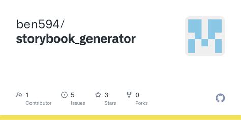 Github Ben594 Storybook Generator