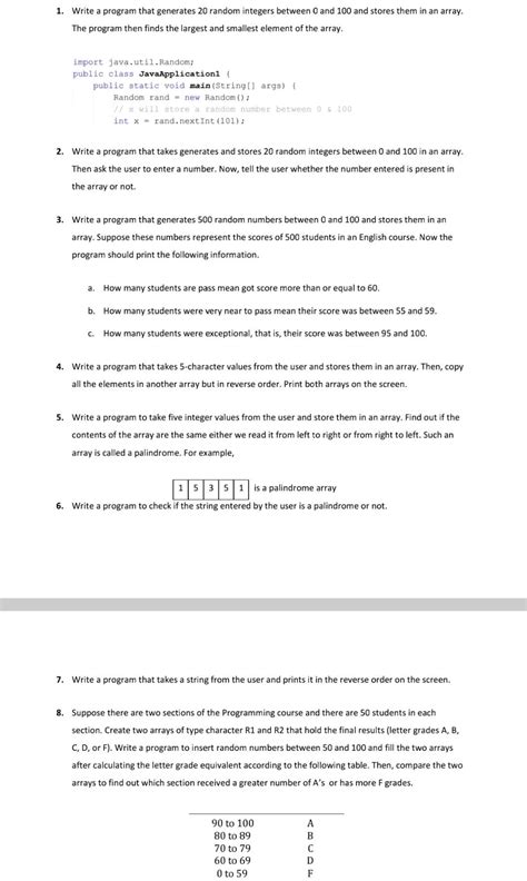 Solved 1 Write A Program That Generates 20 Random Integers