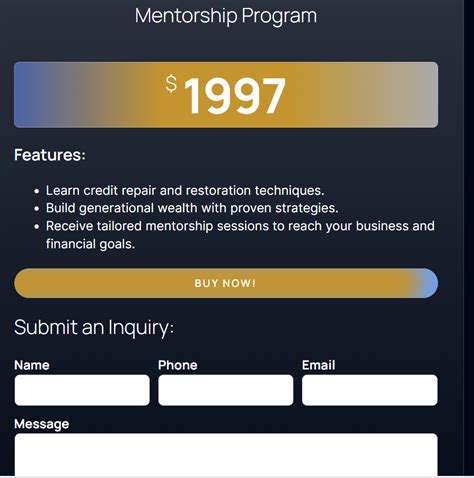 Mentorship Program Creditblak Inc