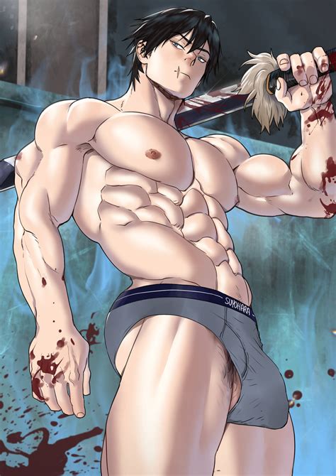 Rule 34 1boy Abs Black Hair Blue Eyes Briefs Briefs Only Bulge Through Clothing Defined
