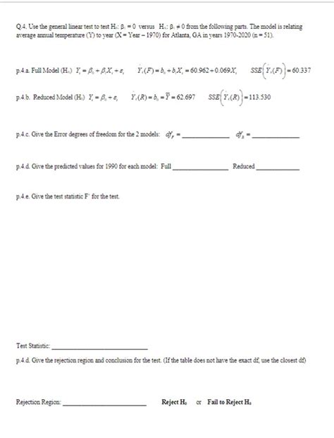 Solved For All Significance Tests Use Alpha 005