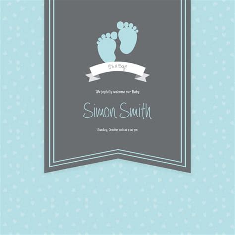 레트로 베이비 샤워 카드 벡터 Eps Uidownload