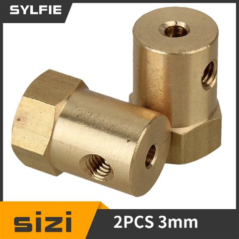 골든 톤 3mm 황동 샤프트 모터 플렉시블 커플 링 커플러 Dc 모터 로봇 Diy 팩 2 개flexible Coupling