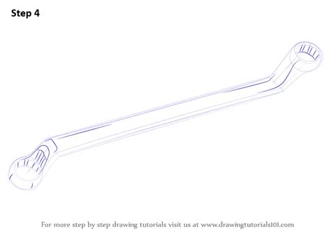 How To Draw Offset Ring Spanner Tools Step By Step