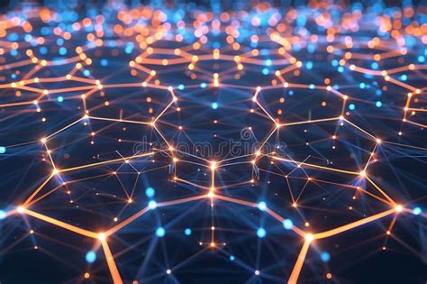 Abstract Network Connections Digital Nodes Global Data Bright Lights