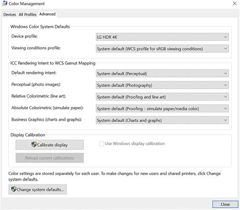 Windows 11 HDR Color Profile