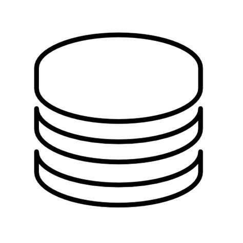 Free Download Database Interface Symbol Outline Icon Webfont