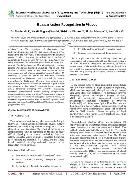 Human Action Recognition In Videos Pdf Video Software Computer