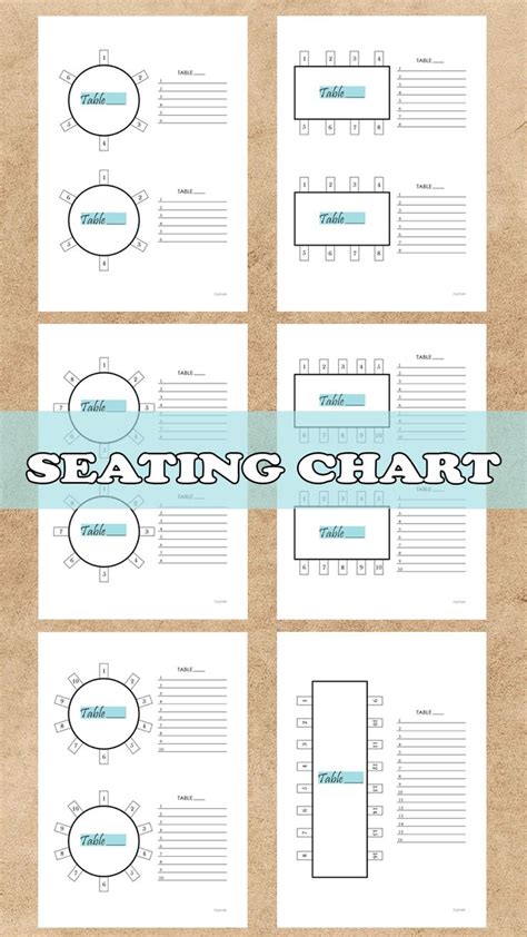 Wedding Seating Chart Planner Blue Seating Plan Seating Chart