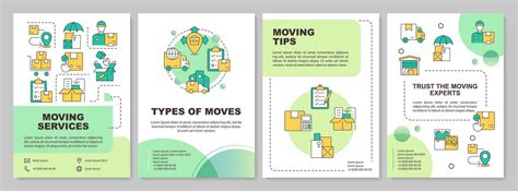 2d Moving Service Multicolor Brochure Template Leaflet Design With Simple Thin Linear Icons 4