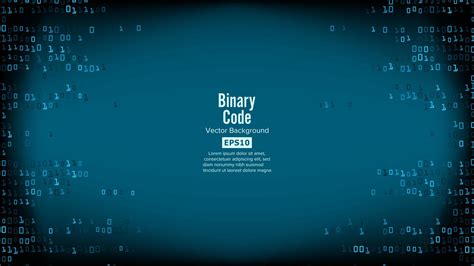 Binary Code Background Vector High Tech Matrix Background With Digits