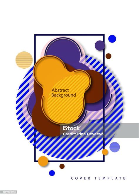 창조적 인 추상적 인 밝은 배경 흰색 배경에 부드러운 흐르는 액체 원과 줄무늬 인쇄 포스터 전단지용 템플릿 0명에 대한 스톡 벡터 아트 및 기타 이미지 Istock