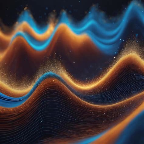 Premium Photo Digital Dynamic Wave Of Particles Abstract Blue Futuristic Background Big Data