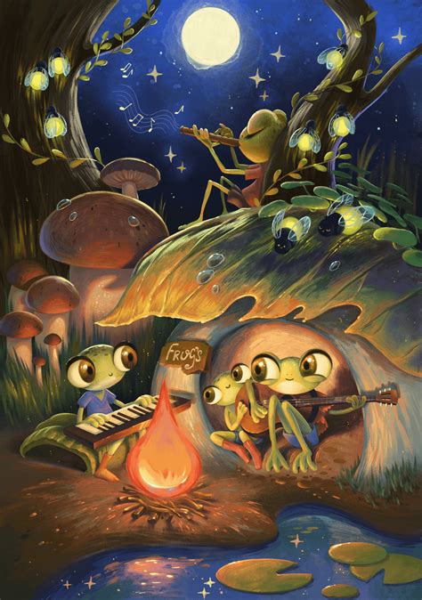 Frogs By Artist Christine Polyakovs Rwholesomefantasyart