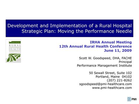 Ppt Development And Implementation Of A Rural Hospital Strategic Plan
