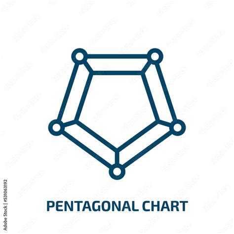 Pentagonal Chart Icon From User Interface Collection Thin Linear Pentagonal Chart Infographic