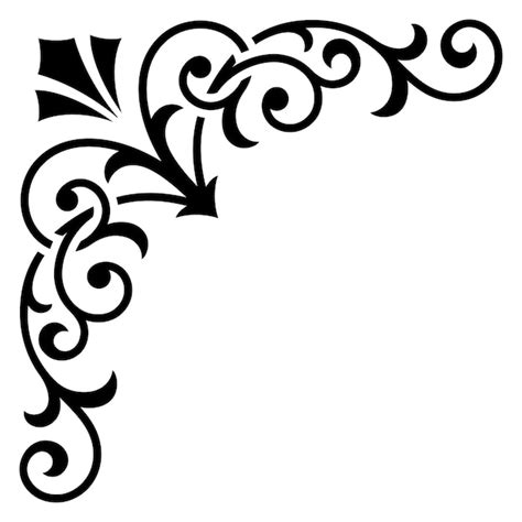 Premium Vector Decorative Vintage Corner Flourish Elegant Border Element