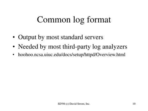 Ppt Evaluating Web Server Log Analysis Tools Powerpoint Presentation