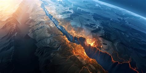 Premium Photo Illustration Of Tectonic Plates Shifting With A Fault Line And Earths Layers