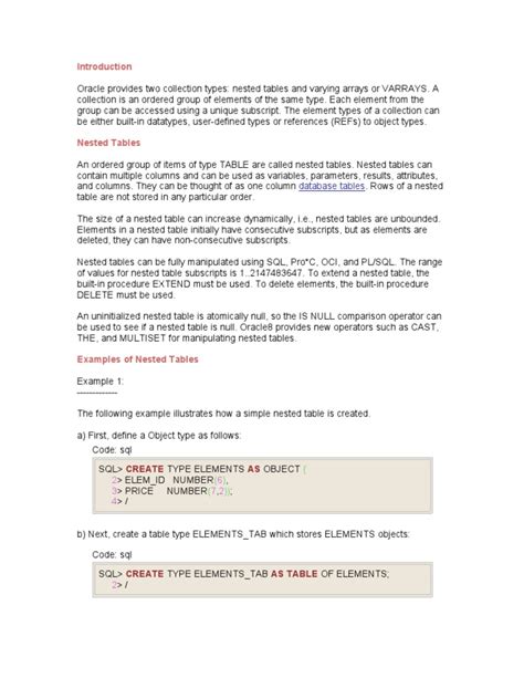 collections pdf pl sql array data structure