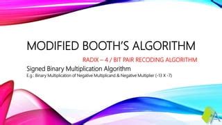 Modified Booth S Algorithm Part 2 PPT