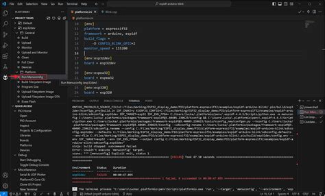 [bug]platformio run menuconfig dosen t work · issue 1213 · platformio