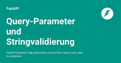 Query Parameter Und String Validierungen Fastapi
