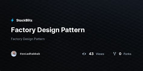 Factory Design Pattern StackBlitz
