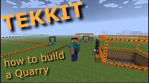 Tekkit How To Build A Quarry Youtube